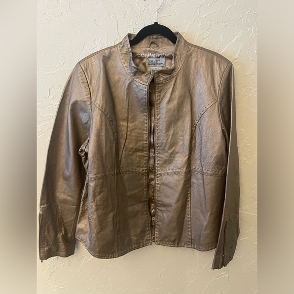 Bradley Bayou | Jackets & Coats | Bradley Bayou Womens Gold Leather ...